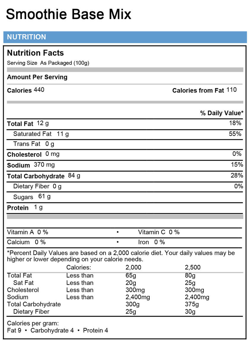 Smoothie Base Mix Powder – Tea La Coffee (Tea LC Inc)